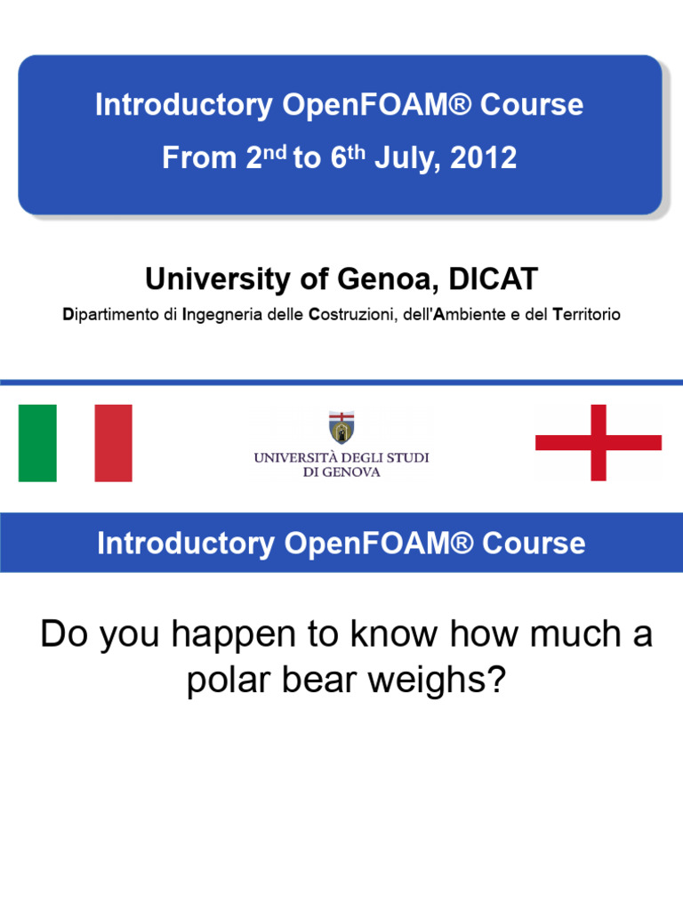 Openfoam Introduction Pdf Computational Fluid Dynamics Wiki