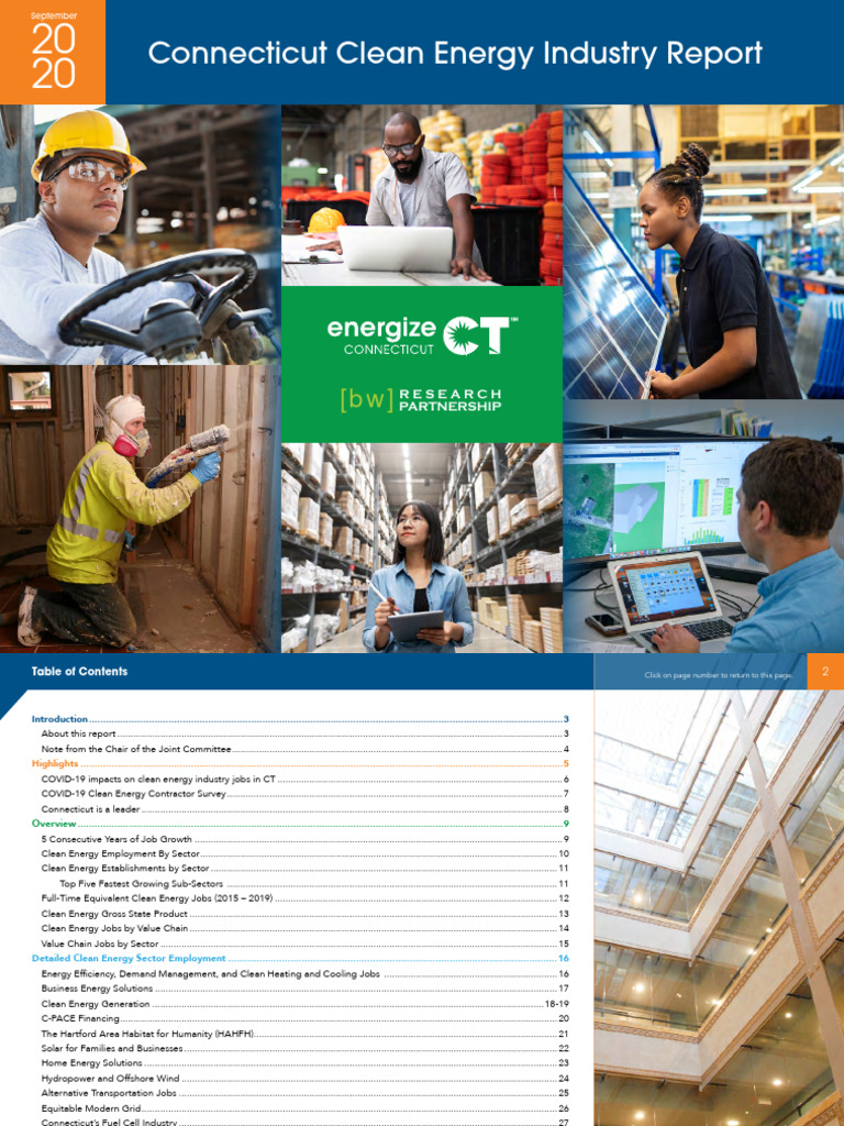 2020 Connecticut Clean Energy Industry Report | PDF | Sustainable ...