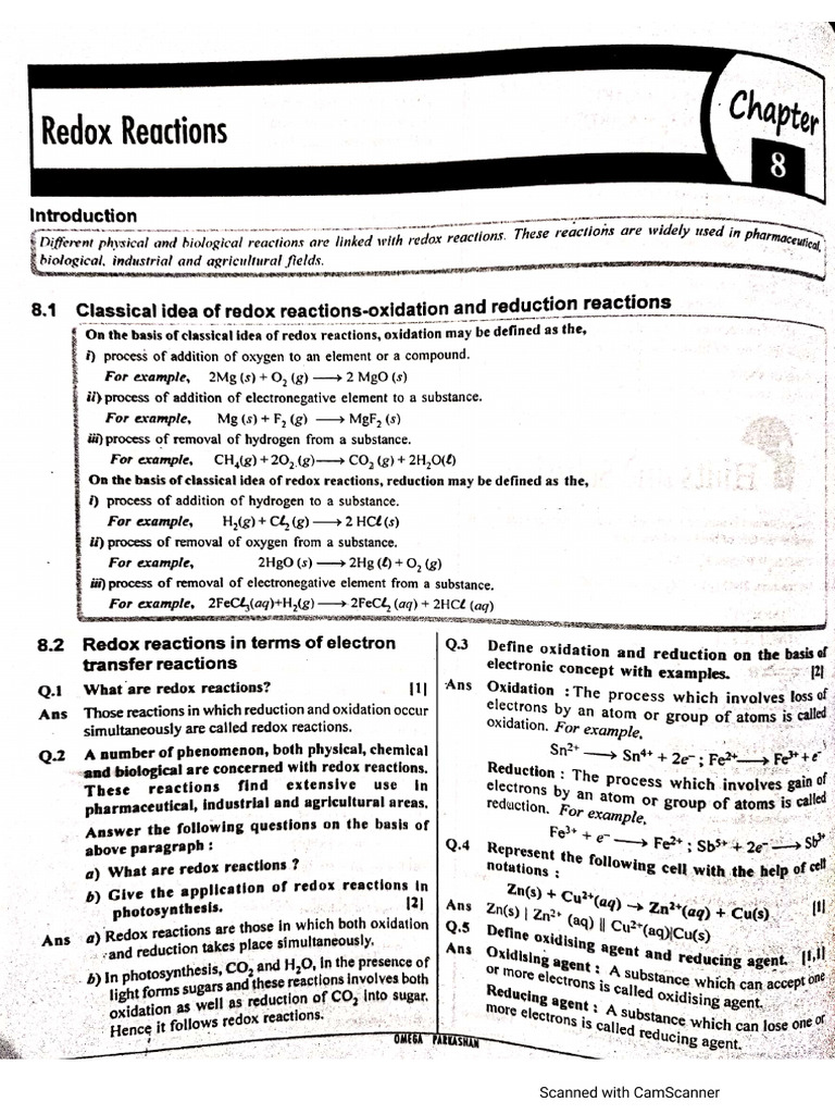 Redox Reaction | PDF