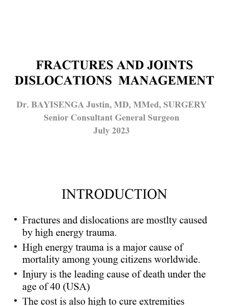 6-Fractures and Joints Dislocations Management | PDF | Anatomical Terms Of Motion | Hip