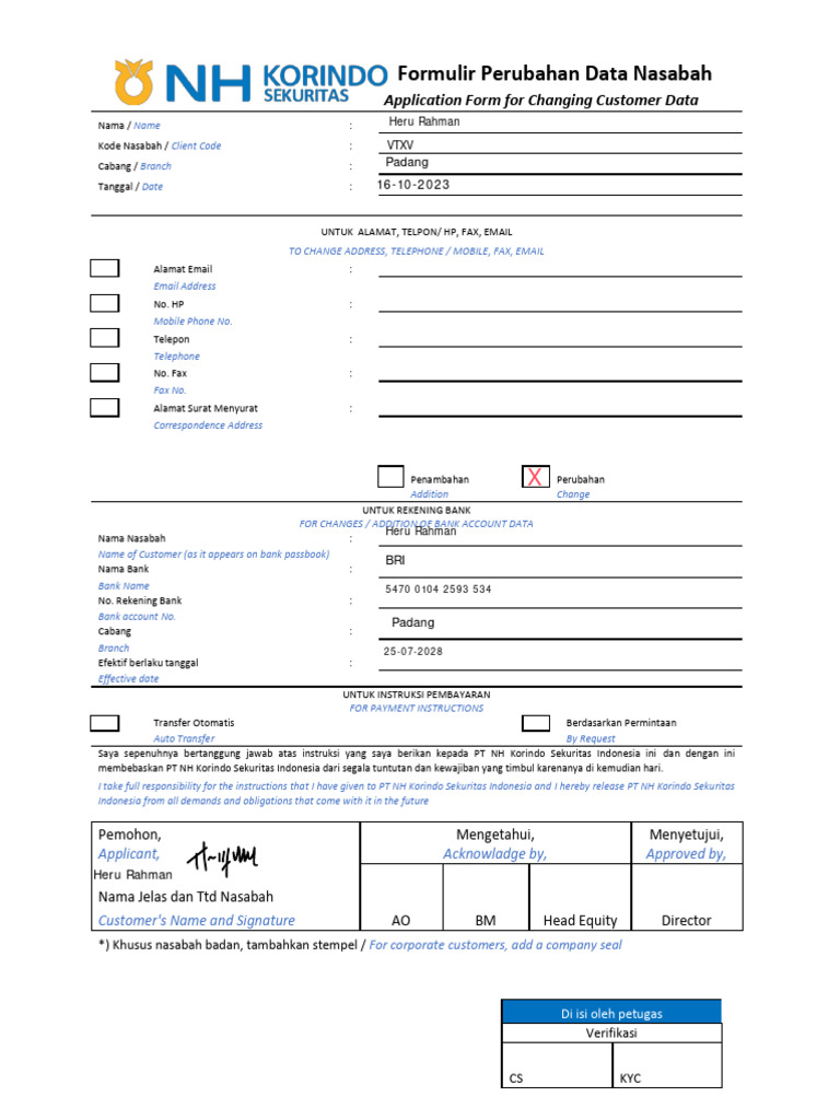 NEW-Formulir-Perubahan-Data-Nasabah-_-15032021 | PDF
