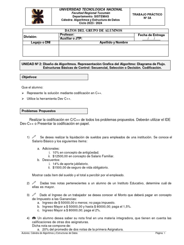 Tp3a Primera Parte Codificacion | PDF