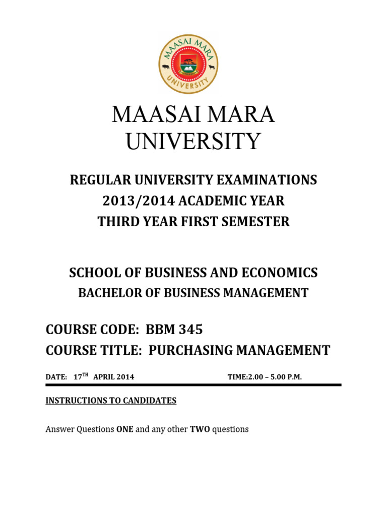 BBM 345 | PDF | Procurement | Business Process