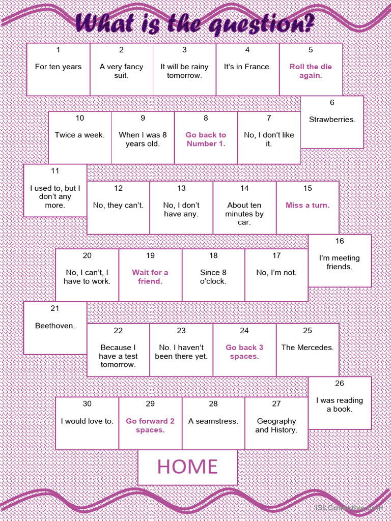 Board Game - What Is The Question | PDF