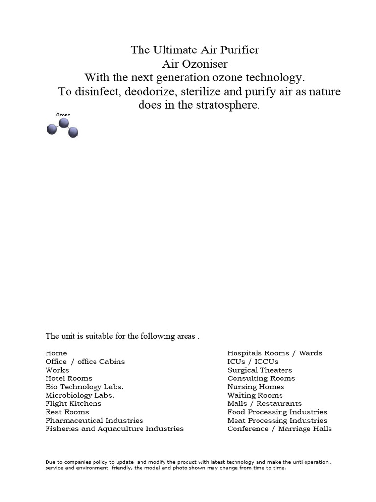 Air Ozone Mark III | PDF | Ozone | Water Purification