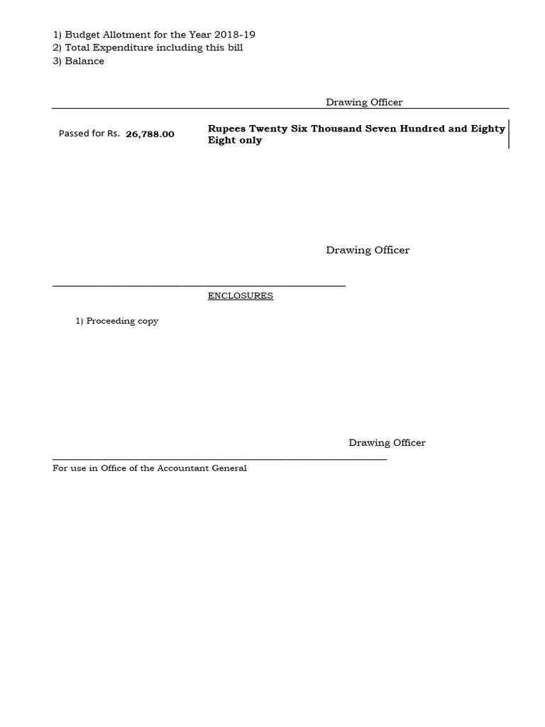 Bill Form | PDF
