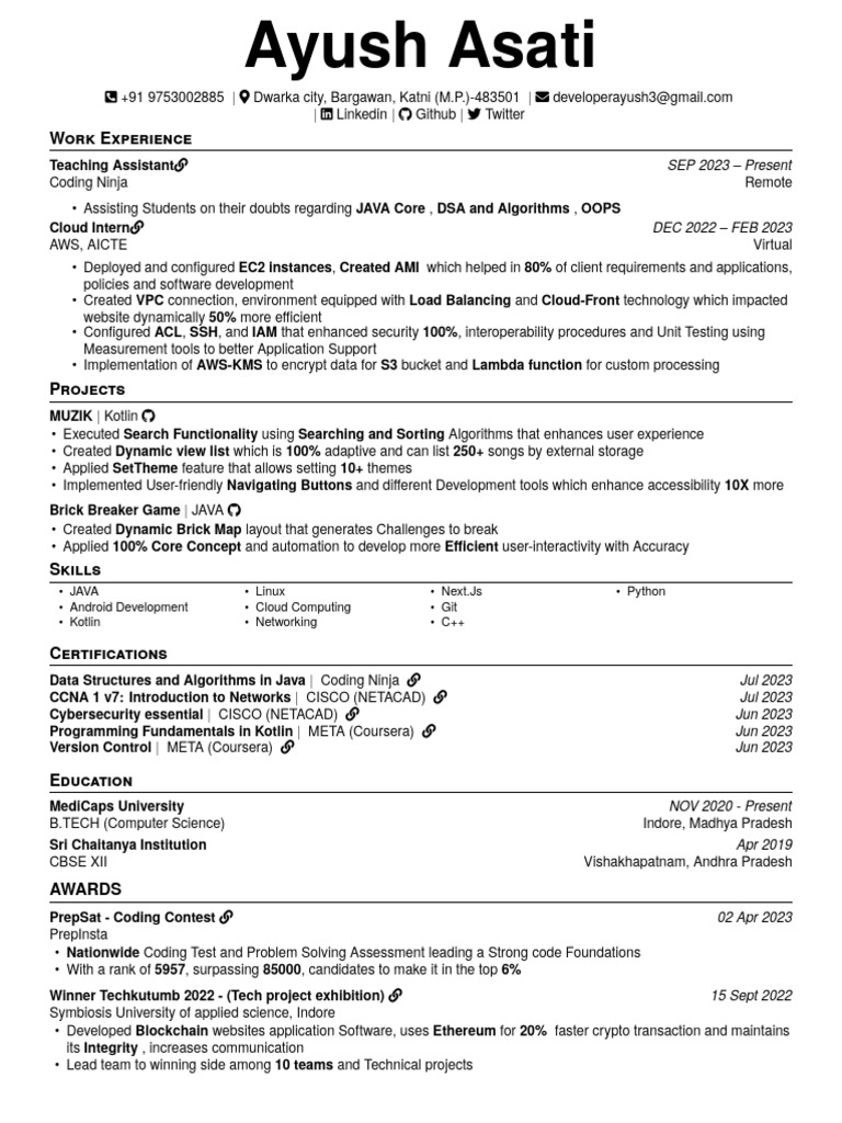 Resume Template by Orest | PDF | Cloud Computing | Computer Programming