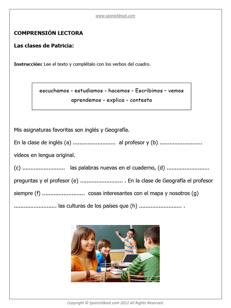 Beginners Reading Comprehension Spanish | PDF | Artes del Lenguaje y ...