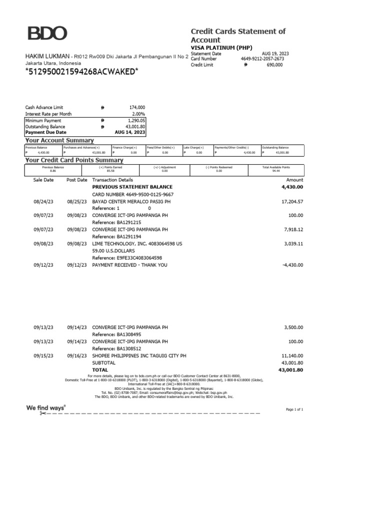 556332070-StatementOfAccount-9 (1) | PDF | Credit Card | Cheque