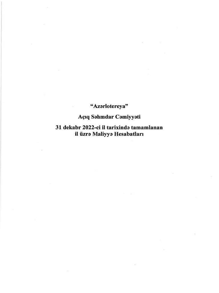 Azerlotereya 31.12.2022 FS-aze Signed - FİNAL - Cropped | PDF