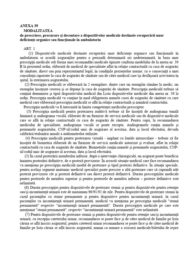 Norme - Dispozitive - Anexa 39 | PDF