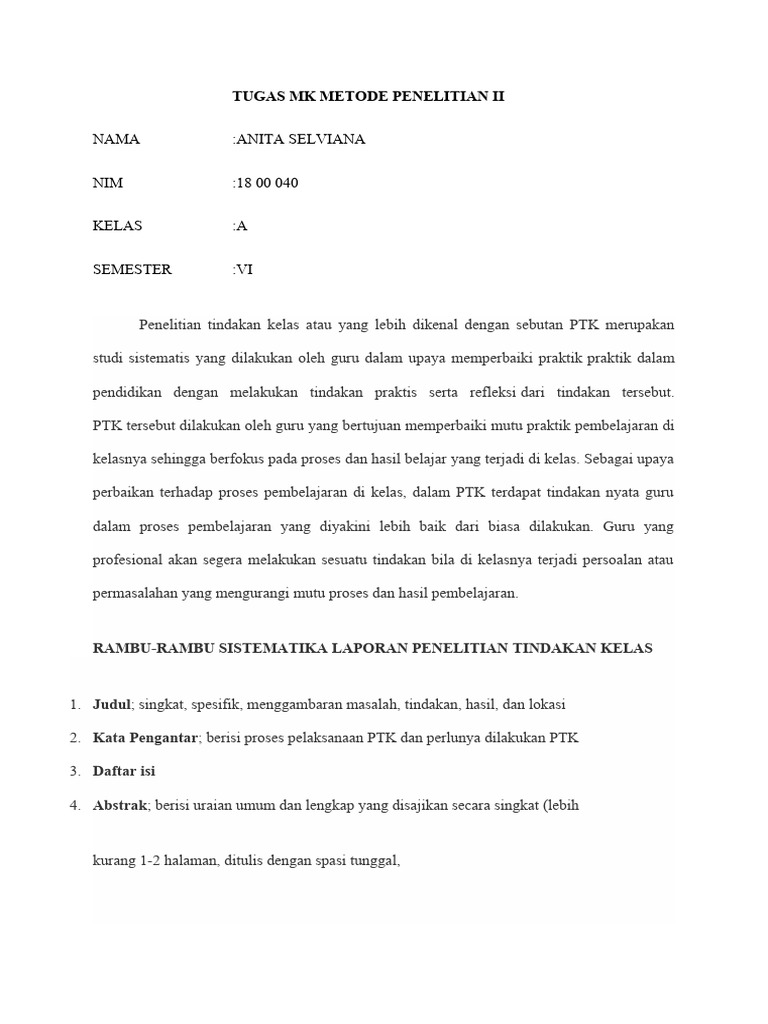 Tugas MK Metode Penelitian Ii | PDF