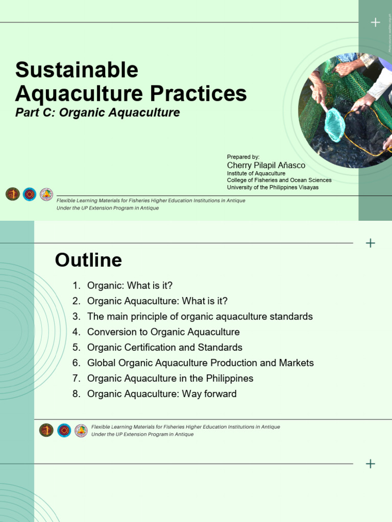 (Edit) Week 14 - Module 4C - Organic Aquaculture - Final | PDF | Aquaculture | Organic Farming