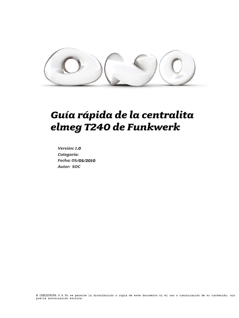 Elmeg T240 Guia Rapida | PDF