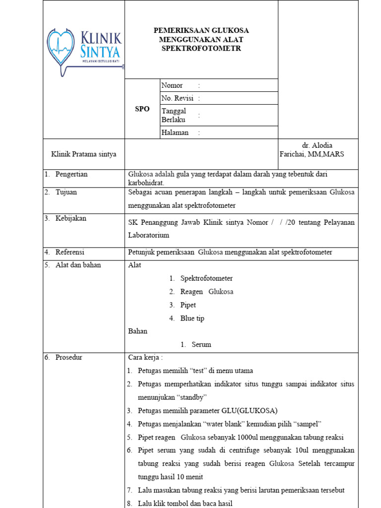 3.13 spo PEMERIKSAAN GLUKOSA MENGGUNAKAN ALAT SPEKTROFOTOMETR | PDF