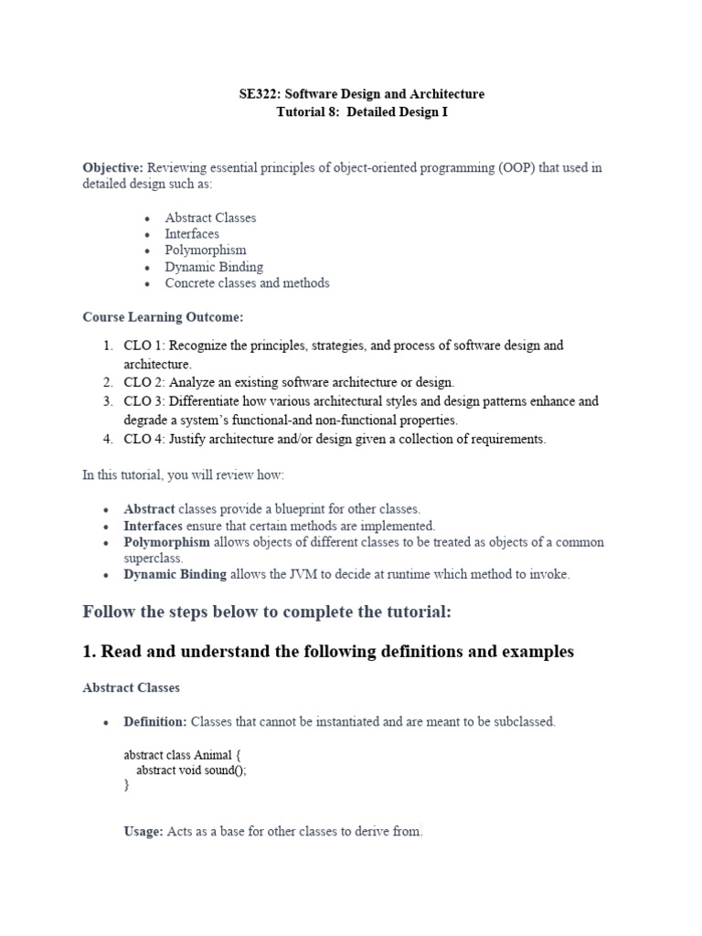 Se322 Tutorialonchapter5 Pdf