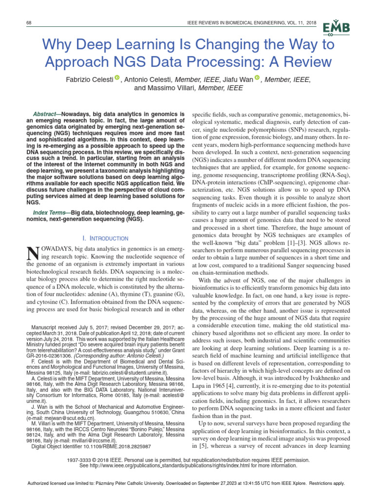 Why Deep Learning Is Changing The Way To Approach NGS Data Processing A ...
