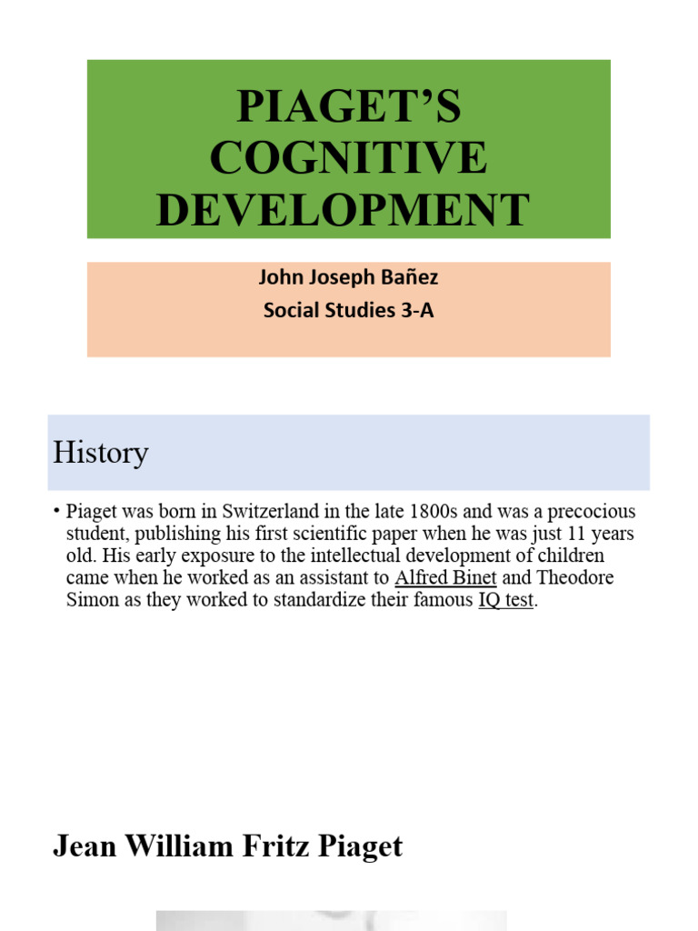 1.1 PIAGET's Cognitive Development | PDF