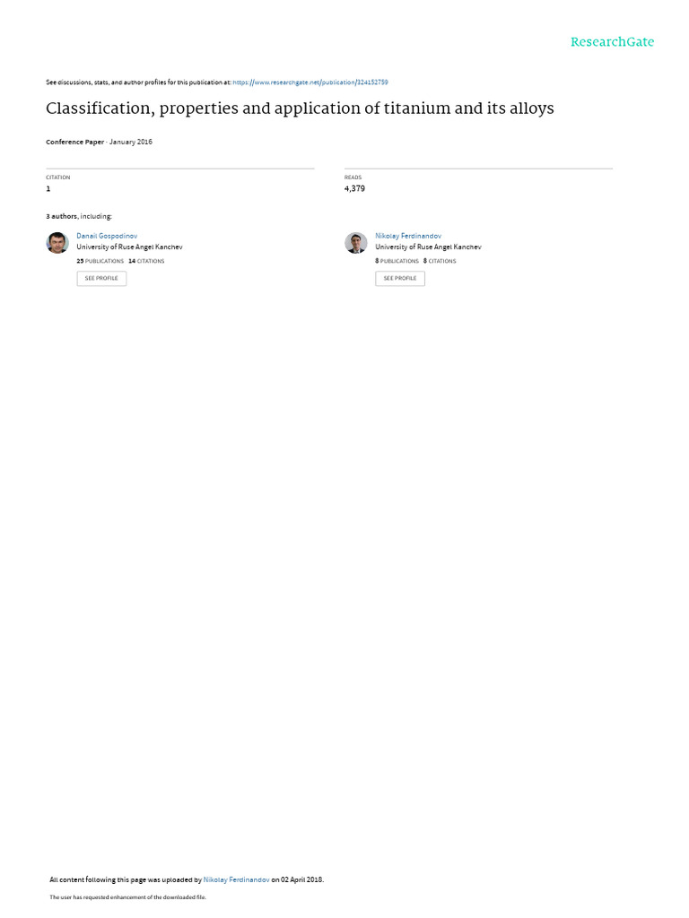 Titanium | PDF | Titanium | Alloy