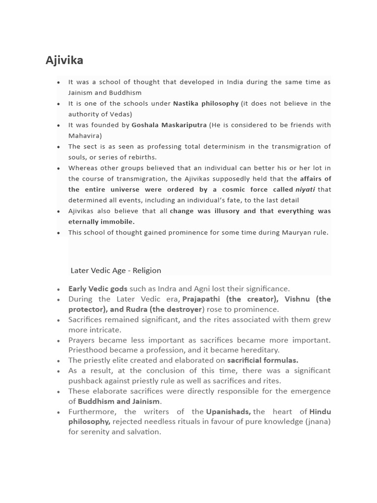 Ajivika | PDF