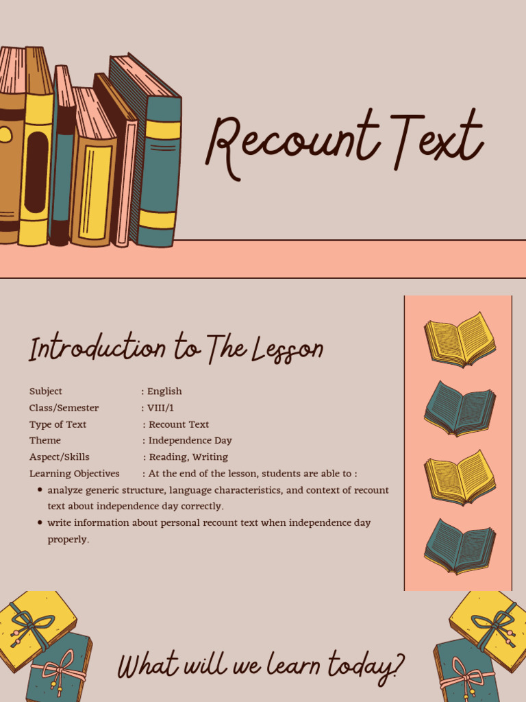 Recount Text | PDF | Cognition | Learning