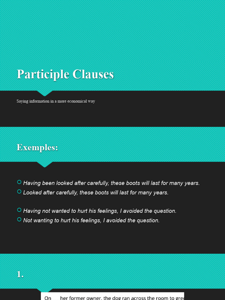 Participle Clauses | PDF