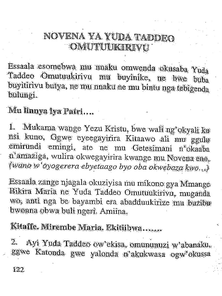 Novena Ya Yuda Yaddeo | PDF