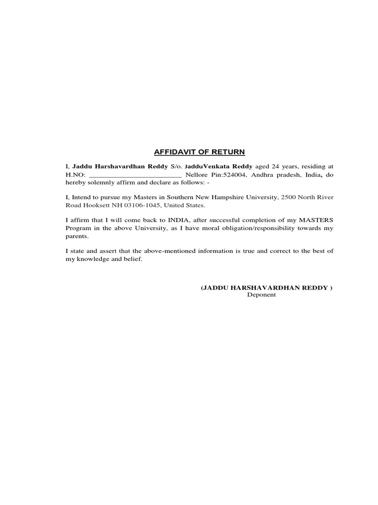 Affidavit of Return | PDF