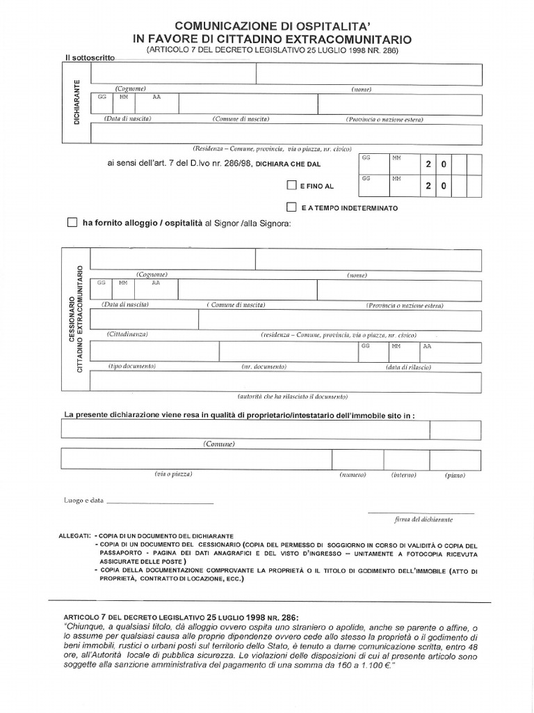 Comunicazione Ospitalita' 2021 + Privacy | PDF