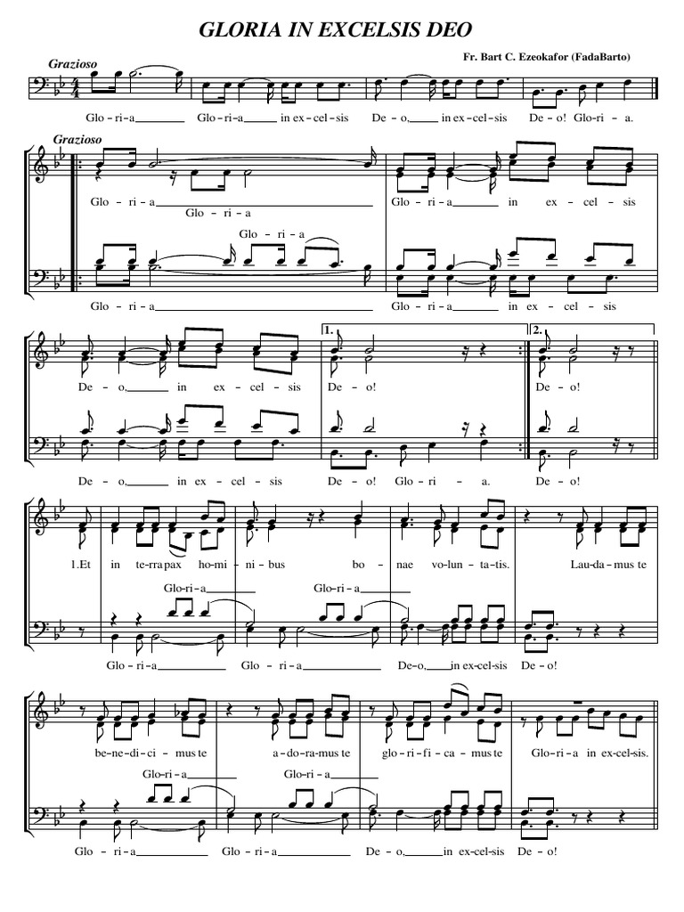 GLORIA IN EXCELSIS DEO - Fr. Bart C. Ezeokafor (FadaBarto) - 1-1 | PDF