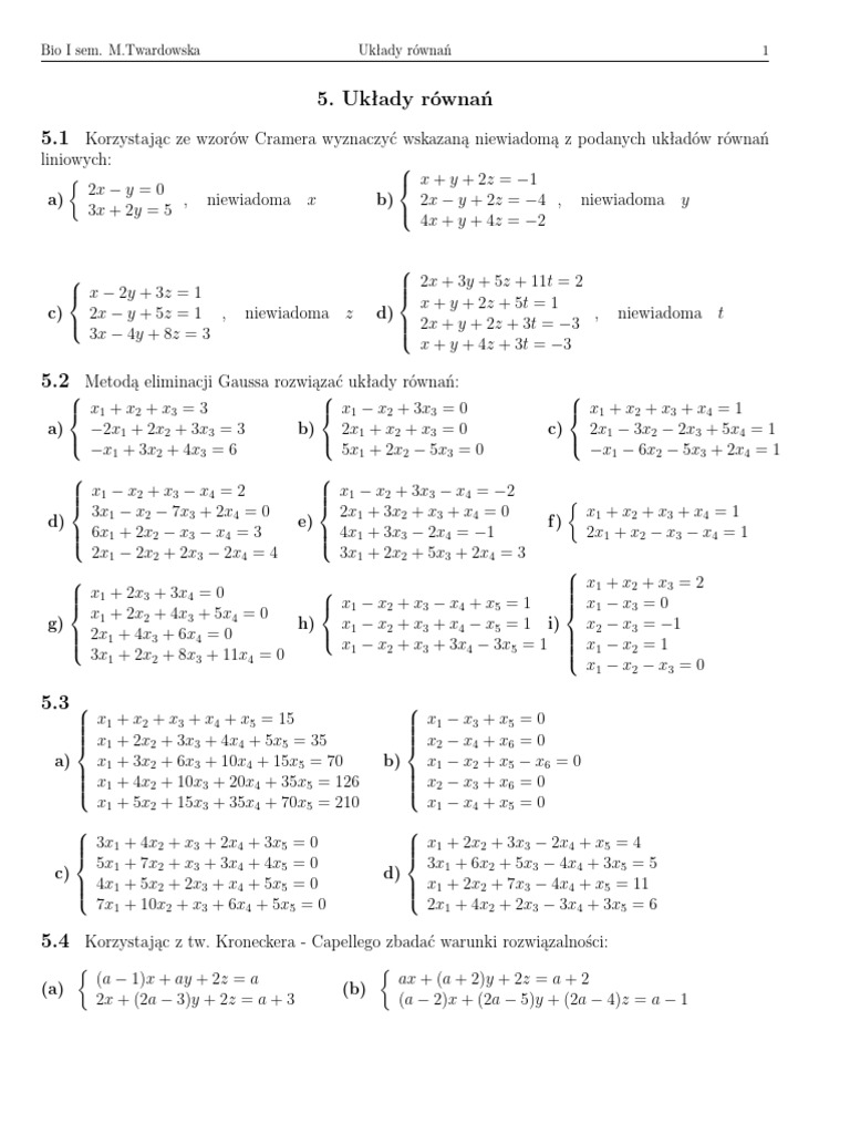 05_uklady rownan | PDF