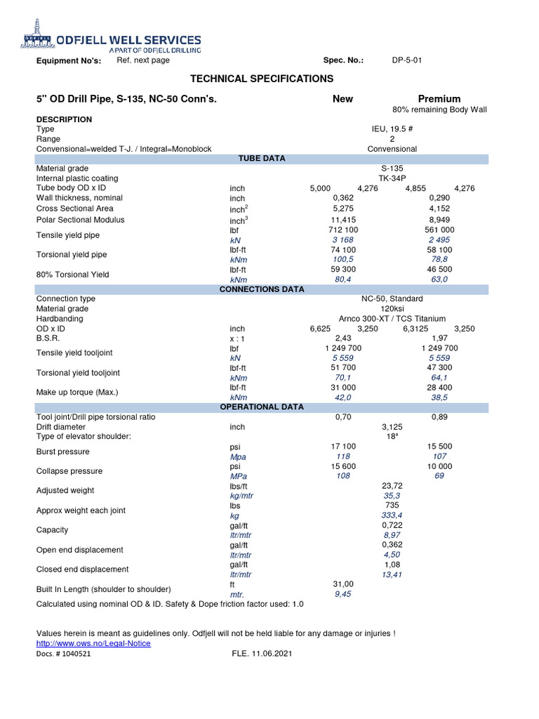 19 DP 5 01 Ows Spec Sheet | PDF | Pipe (Fluid Conveyance) | Building Engineering