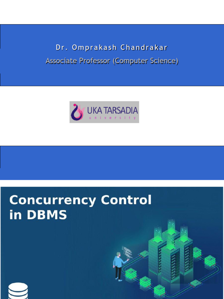 Unit 5 Concurrency Control Pdf