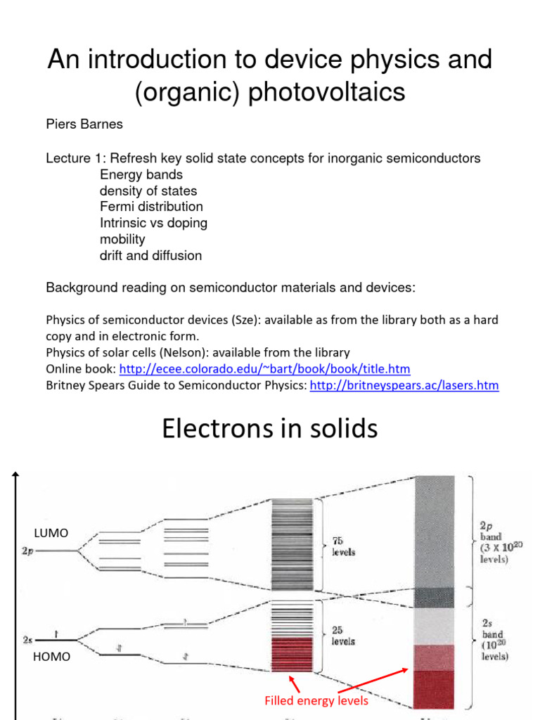 PB - Device Physics 2022 Lecture 1 | PDF | Doping (Semiconductor ...