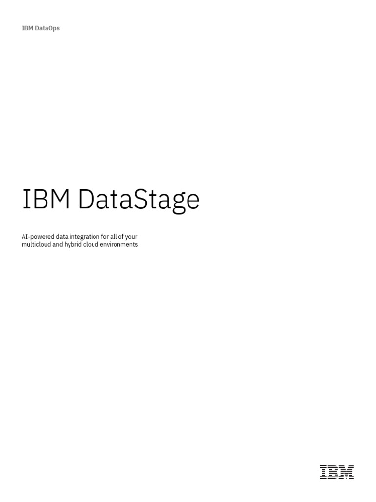 DataStage Solution Brief | PDF | Cloud Computing | Ibm Db2