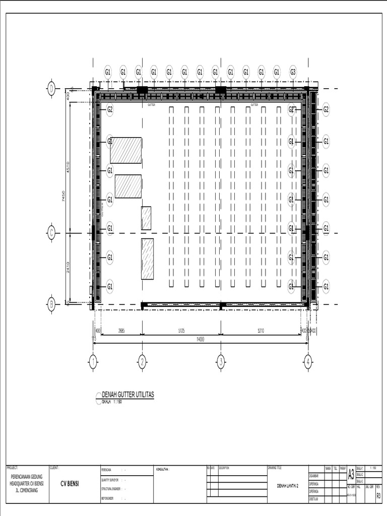 Denah & Modul Gutter | PDF
