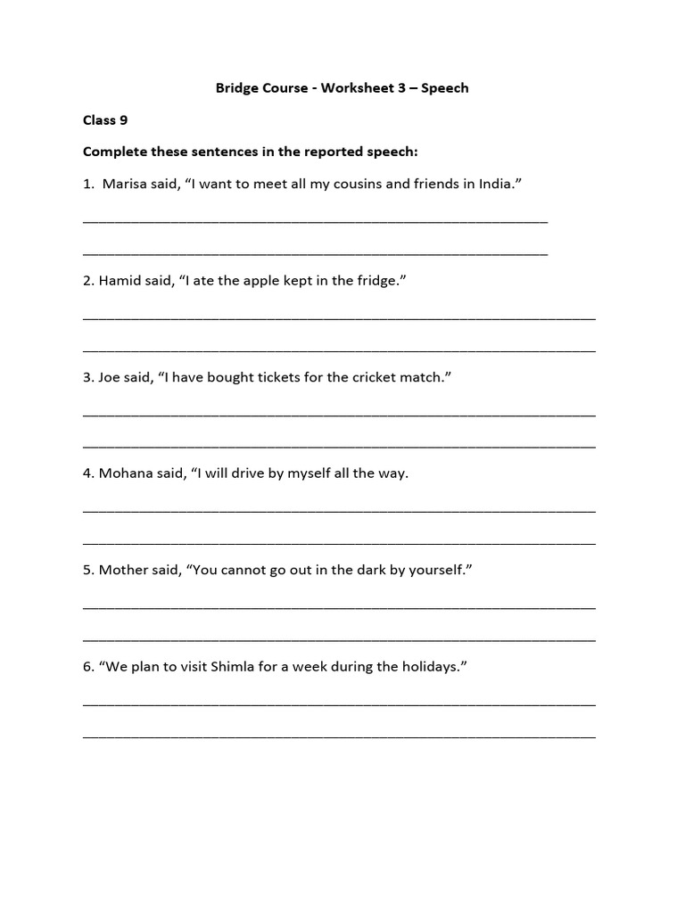 Bridge Course Class 9 WK 3 Speech | PDF | Technology & Engineering