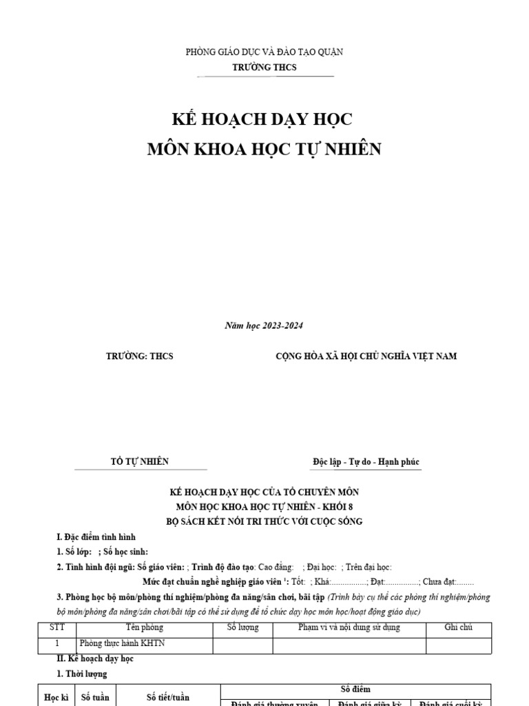 Khdh Khtn 8 Kntt Cả Năm | PDF