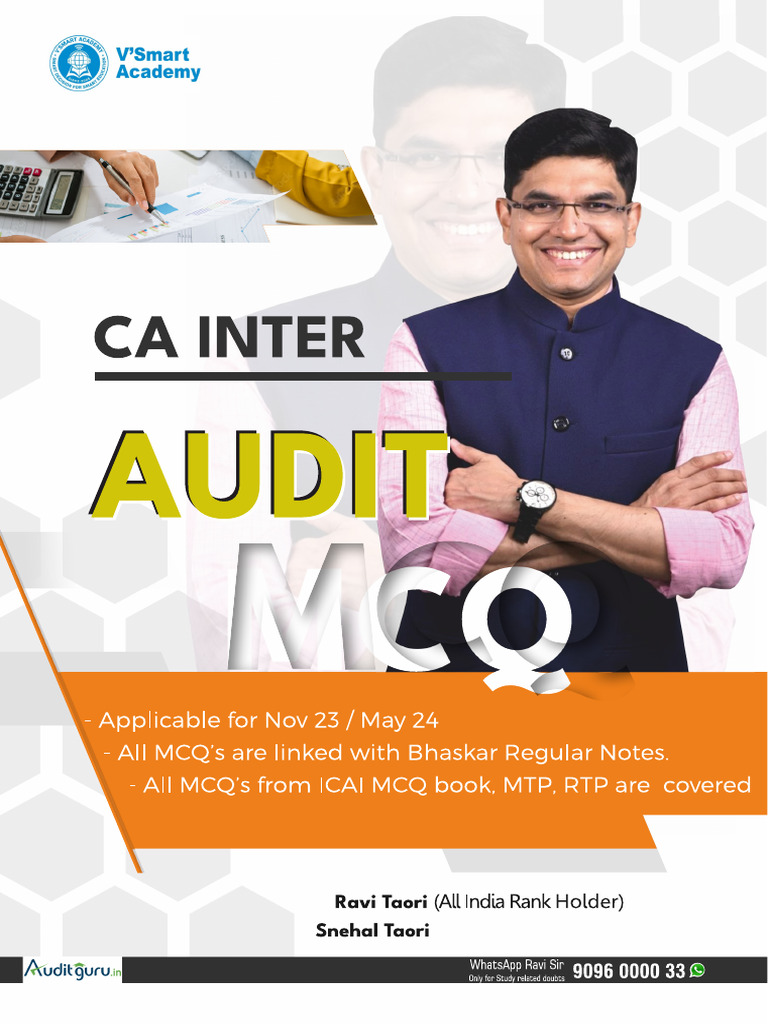 CA Inter Audit MCQ Book Nov 23 | PDF