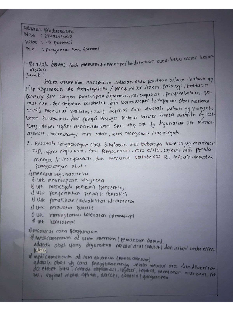 Pengantar Ilmu Farmasi | PDF