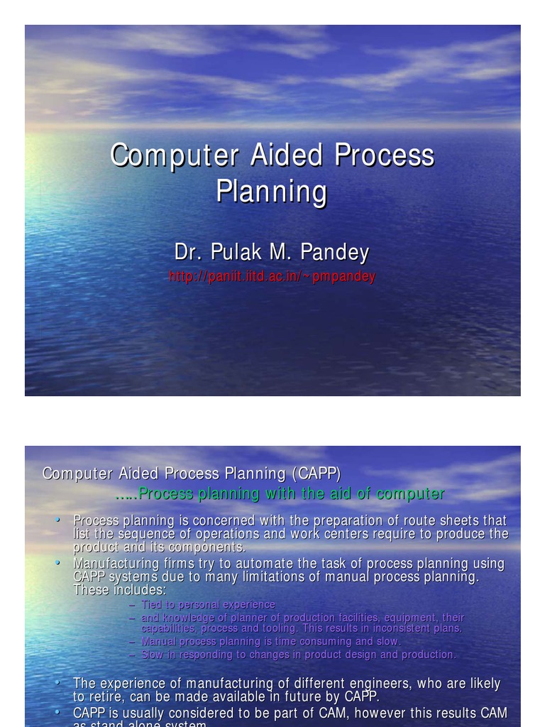 Computer Aided Process Computer Aided Process Planning | PDF | Computer ...