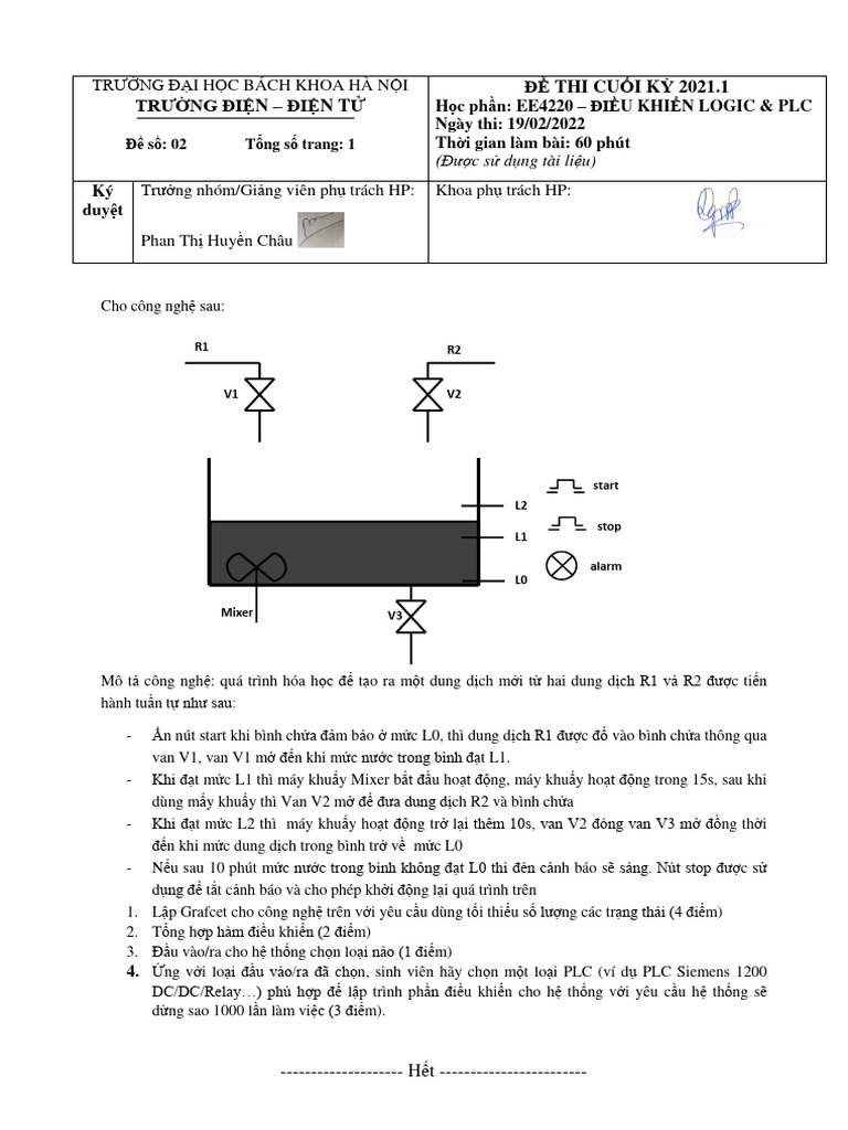 Tài Liệu Thi PLC | PDF