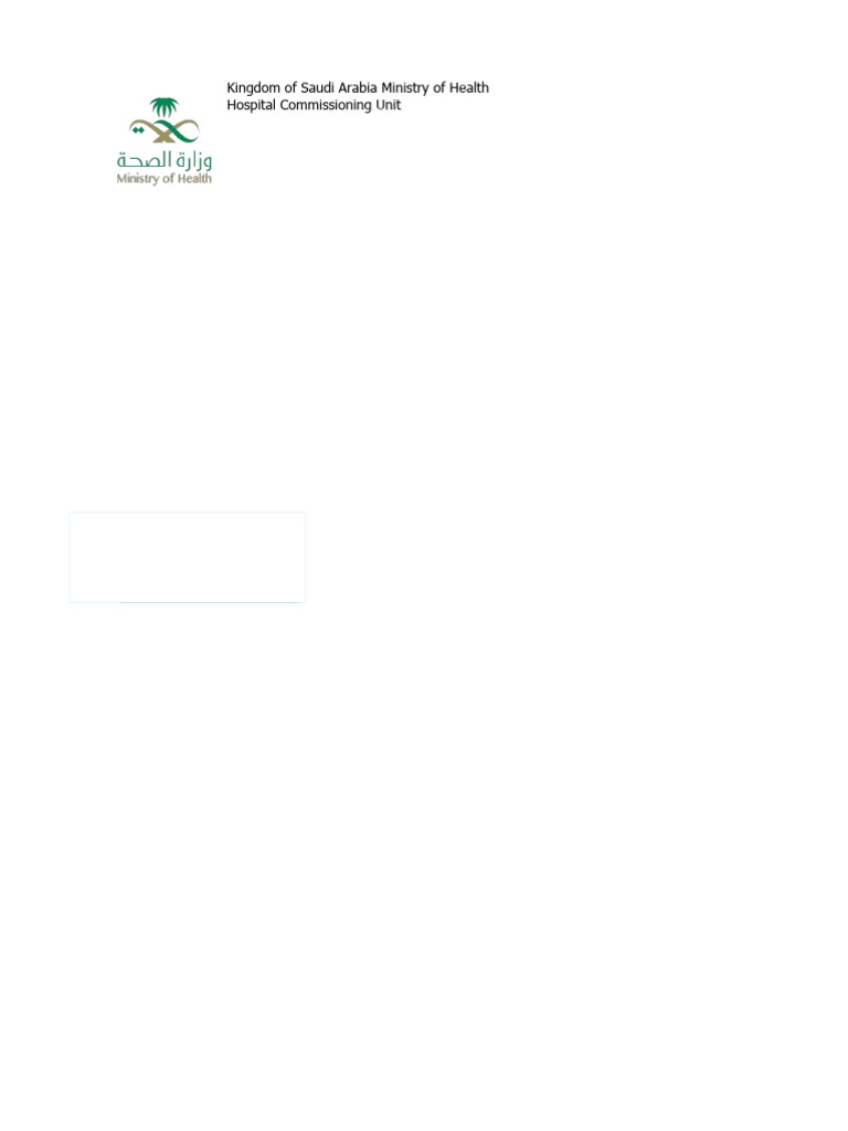 Hospital Commissioning Checklist KSA | PDF | Wellness | Science ...
