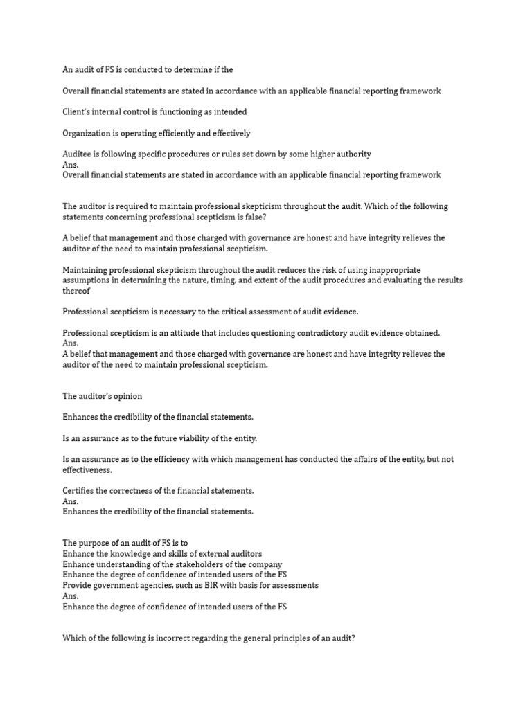 Audit Principles and Procedures Overview | PDF | Financial Audit | Audit