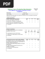Lecturer Evaluation Form Template | PDF | Educational Assessment | Learning