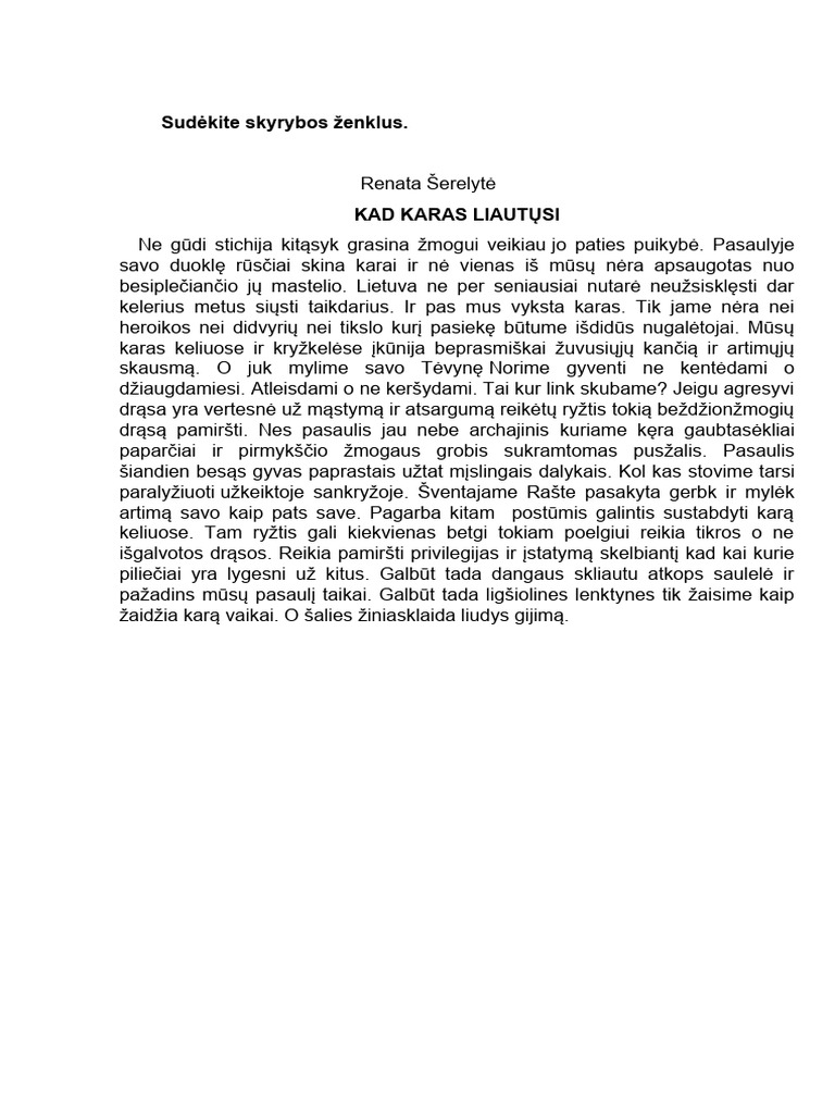 Sudėkite Skyrybos Ženklus III | PDF