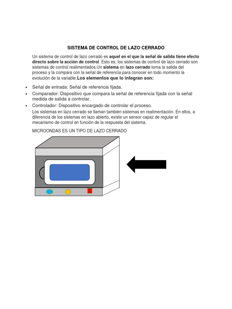 Sistema de Control de Lazo Cerrado | PDF