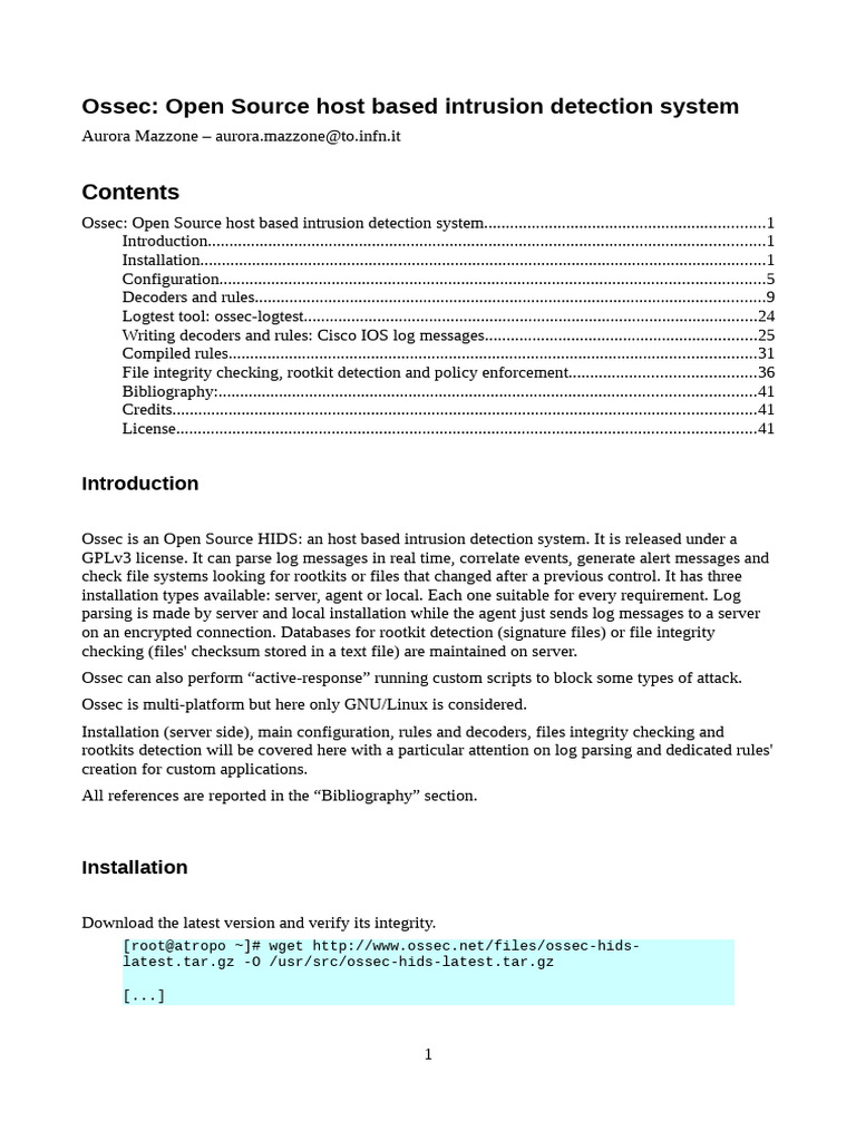 Ossec | PDF | Port (Computer Networking) | Computing