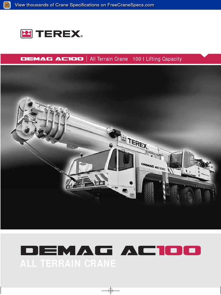 Demag AC100: Grue Tout-Terrain 100t | PDF | Véhicules
