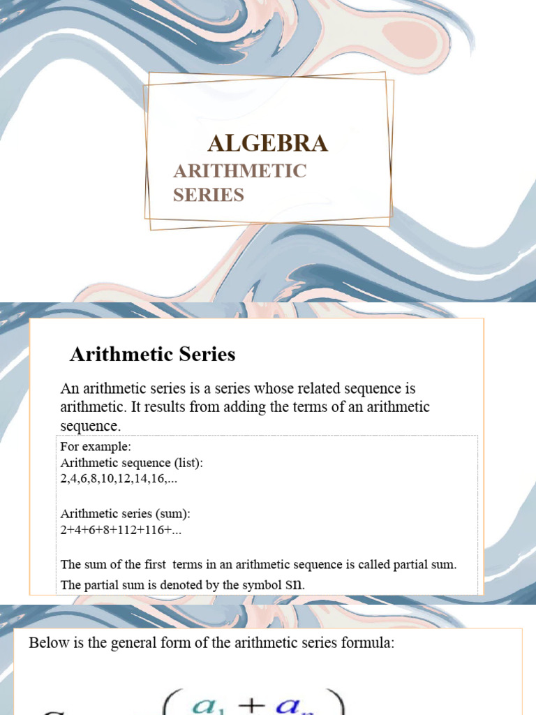 Lesson Plan in Algebra (Arithmetic Series) Presentation-WPS Office ... Lesson Plan in Algebra (Arithmetic Series) Presentation-WPS Office ...